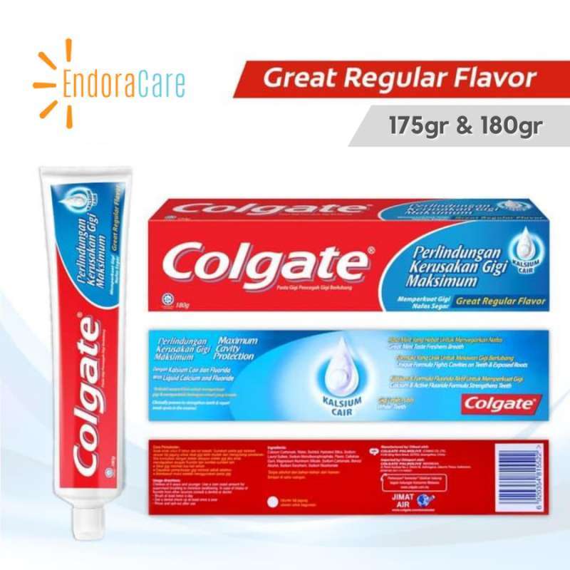 Jual Colgate Great Regular Toothpaste Dewasa [180 Gr] Di Seller Endora ...