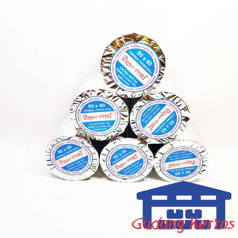 Promo Paperpryns Thermal Roll [80 x 80 mm] Diskon 45% di Seller GUDANG ...
