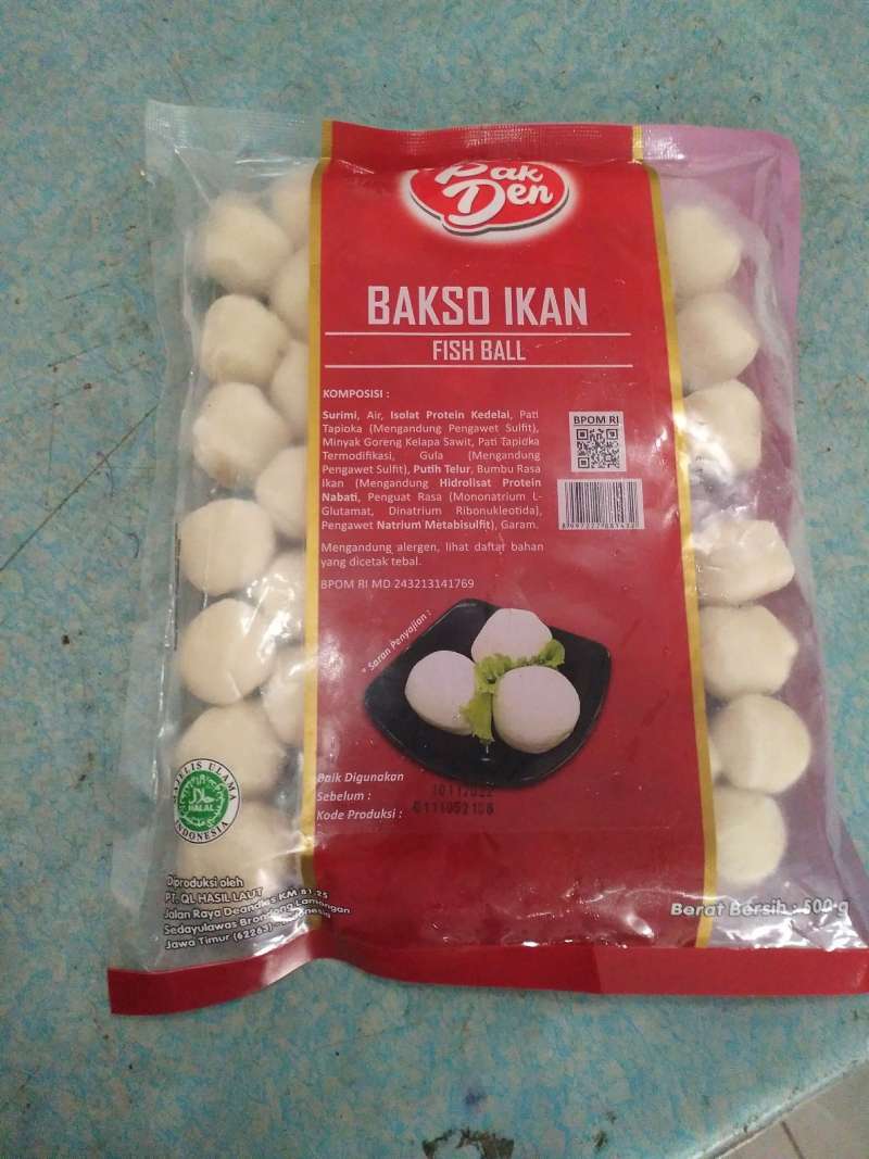 Jual Pak Den Bakso Ikan Putih 500 Gram Halal di Seller Cafe Frozen ...
