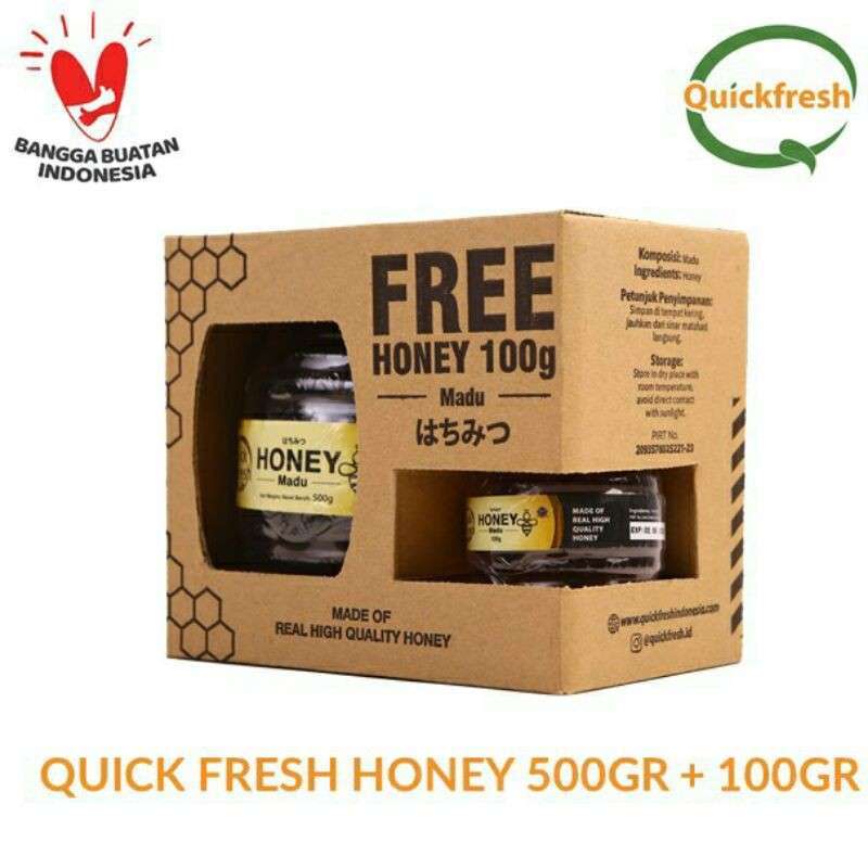 Jual Madu Quick Fresh Honey [Promo Bundling/ 500g] + Free 100 g di ...