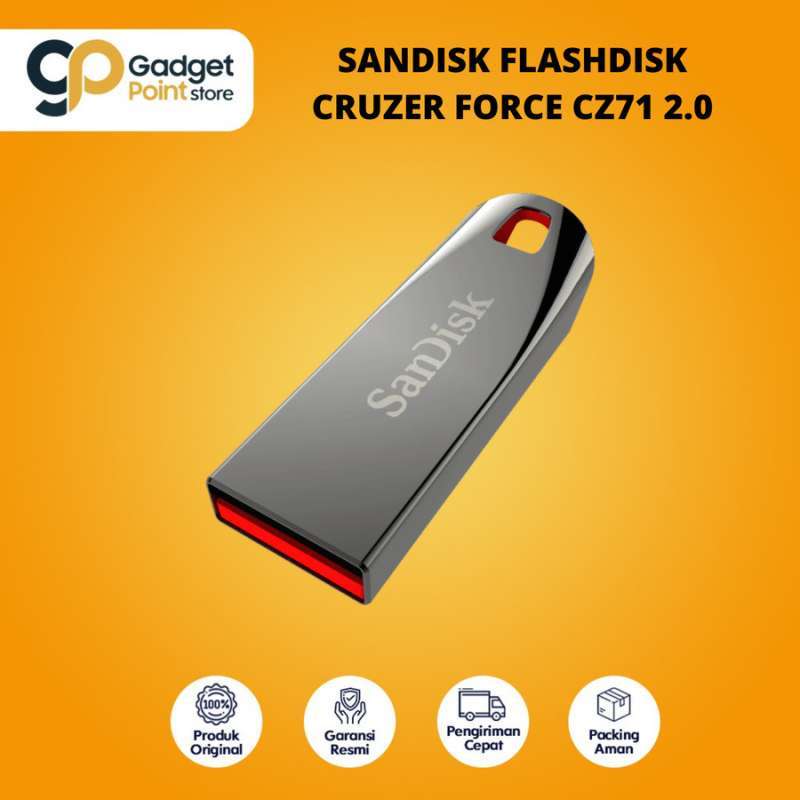Jual SanDisk Cruzer Force CZ71 Flashdisk [64 GB] di Seller Gadget Point ...