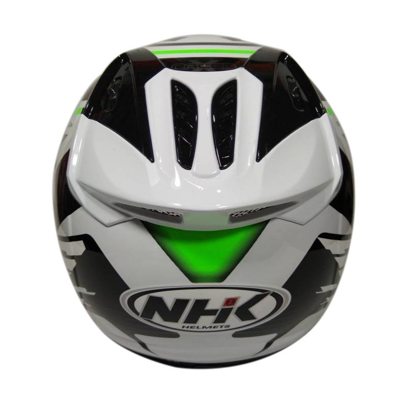 Jual Nhk R6 Racer X Helm Half Face - White Green Di Seller Trio Helm ...