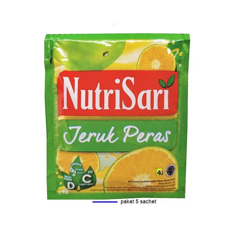 Jual NUTRISARI - Minuman Serbuk Rasa JERUK PERAS - PAKET 5 SACHET di ...
