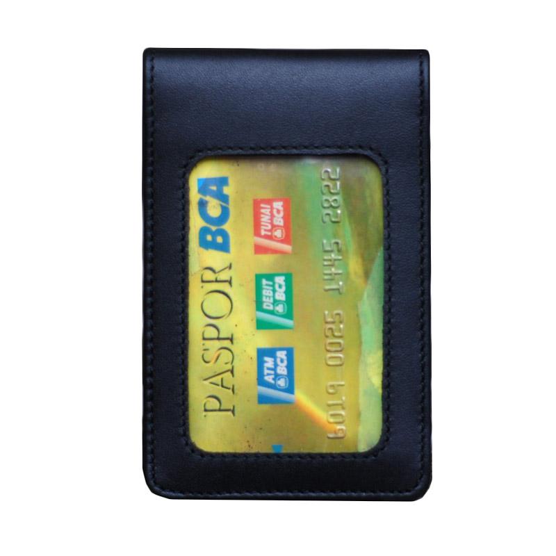Promo Leather Castle Id Card Holder - Hitam Diskon 20% Di Seller ...