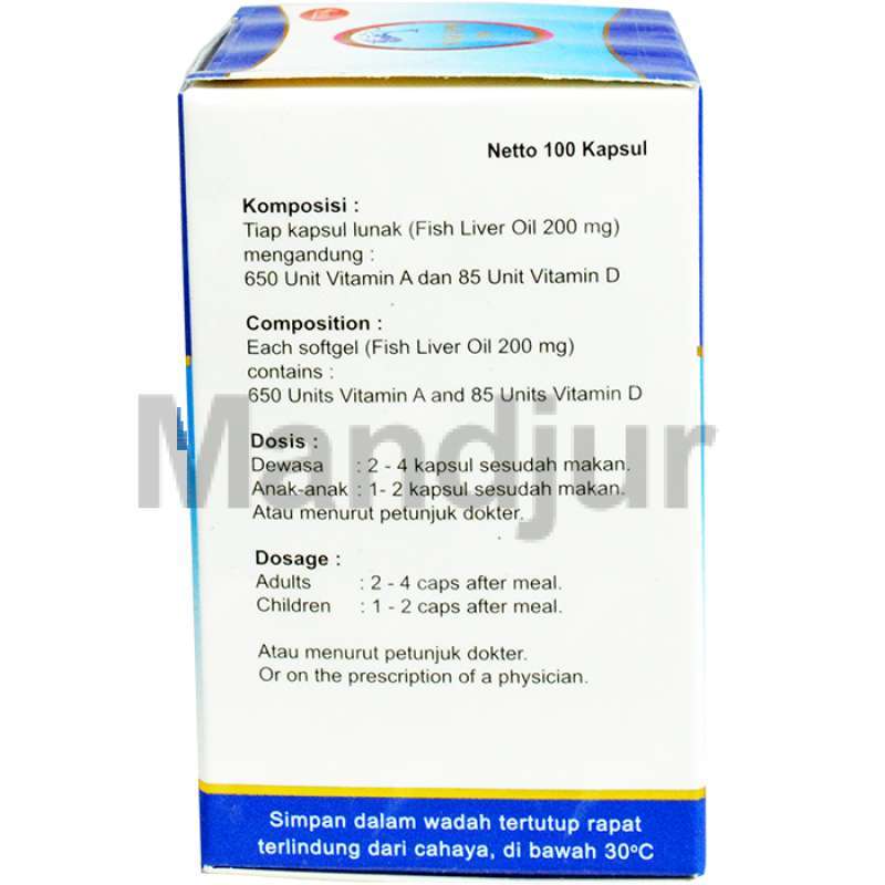 Jual Samco Farma Cod Liver Oil Cap Ikan Paus Suplemen Anak Di Seller ...