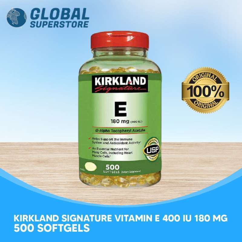 Jual Kirkland Signature 400 Iu Vitamin E [500 Softgels] Di Seller Global Superstore - Karet ...