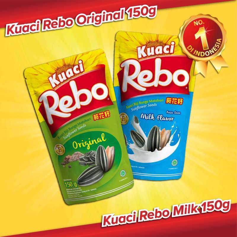 Jual REBO Rasa Original Kuaci [150 g] + REBO Rasa Milk Kuaci [150 g ...