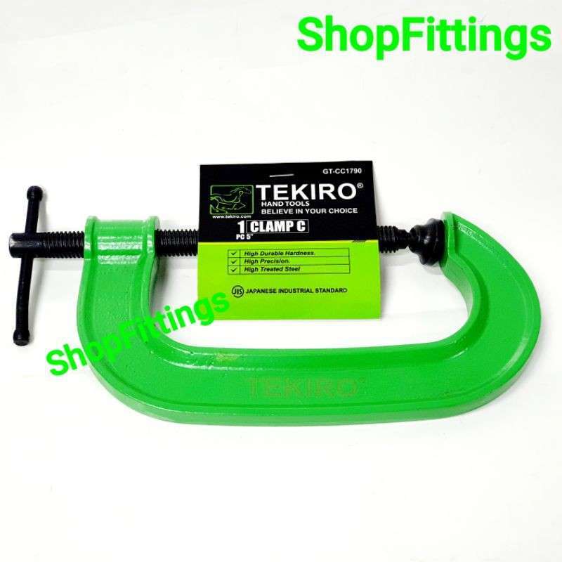 Jual TEKIRO C Klem G Clamp Catok Ulir Press Jepit Besi Kayu PILIH di ...