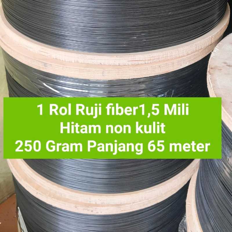Jual 1 Rol Ruji Jeruji Fiber 1,5 mm warna hitam asli non kulit Ruji ...