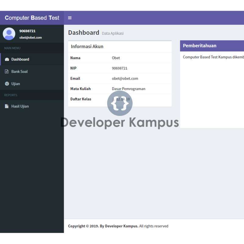 Jual Source Code - Aplikasi Ujian Online Cbt Kampus V2 Di Seller ...