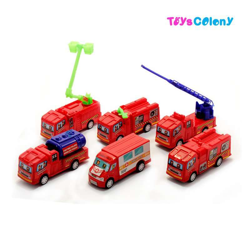 Promo TOYSCOLONY MOBIL PEMADAM KEBAKARAN MINI ISI 6PCS Diskon 50% di ...