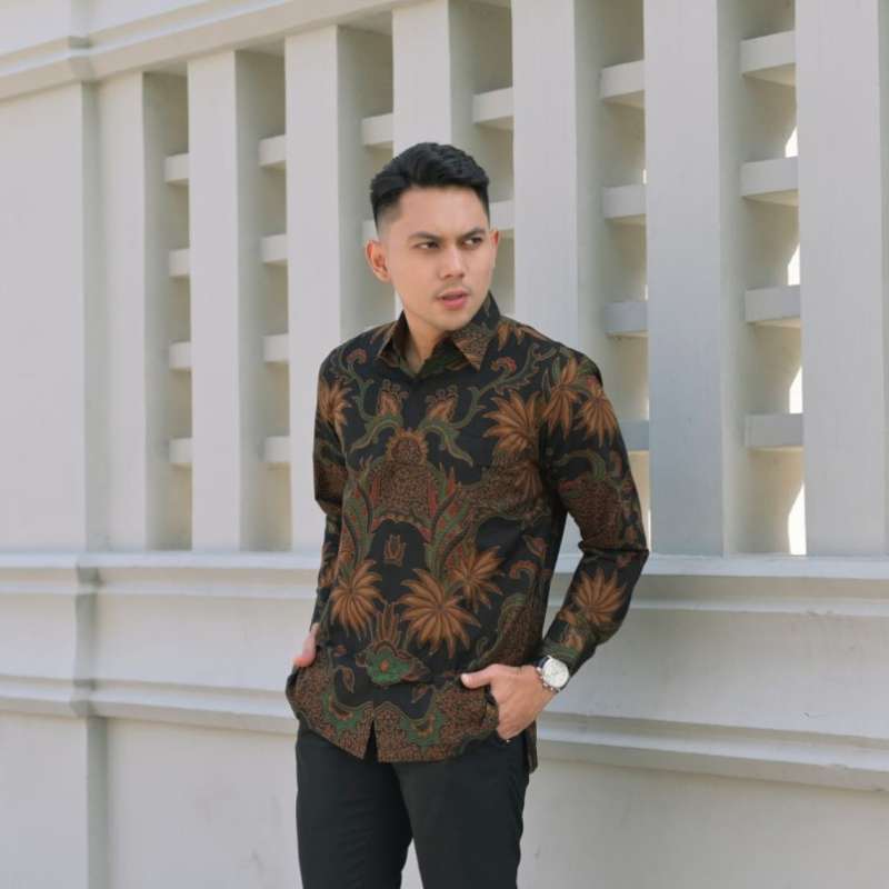 Promo Kemeja Batik Pria Indonesia Lengan Panjang Style Modern Exclusive ...