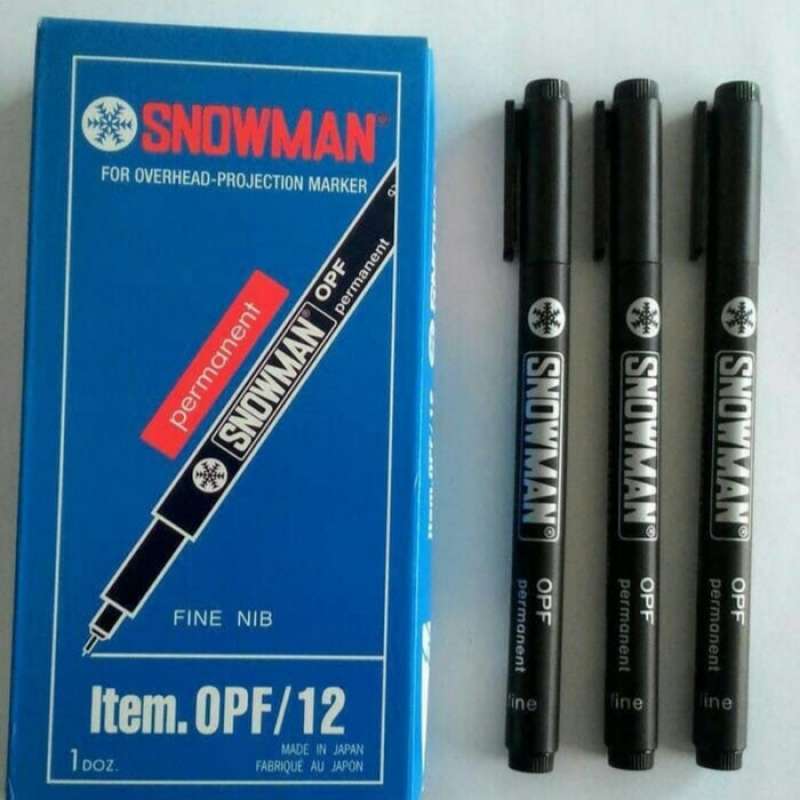 Jual Spidol Snowman Ohp Permanen Opf Spidol Snowman Ohp Fine F Tip Di Seller Wiki Stationery