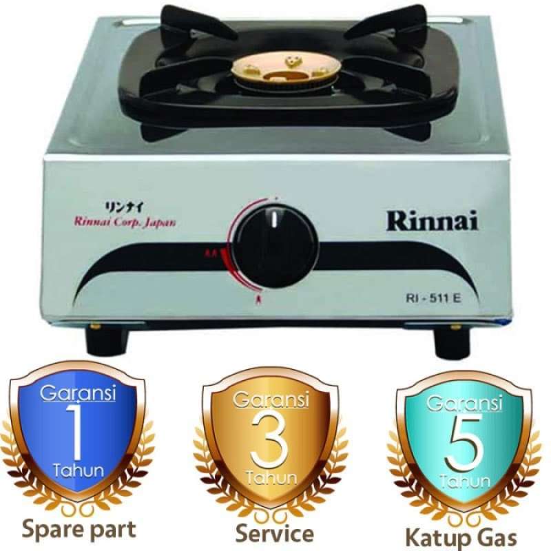 Jual Rinnai RI-511E Kompor Gas 1 Tungku + Selang Paket Regulator Caisar ...