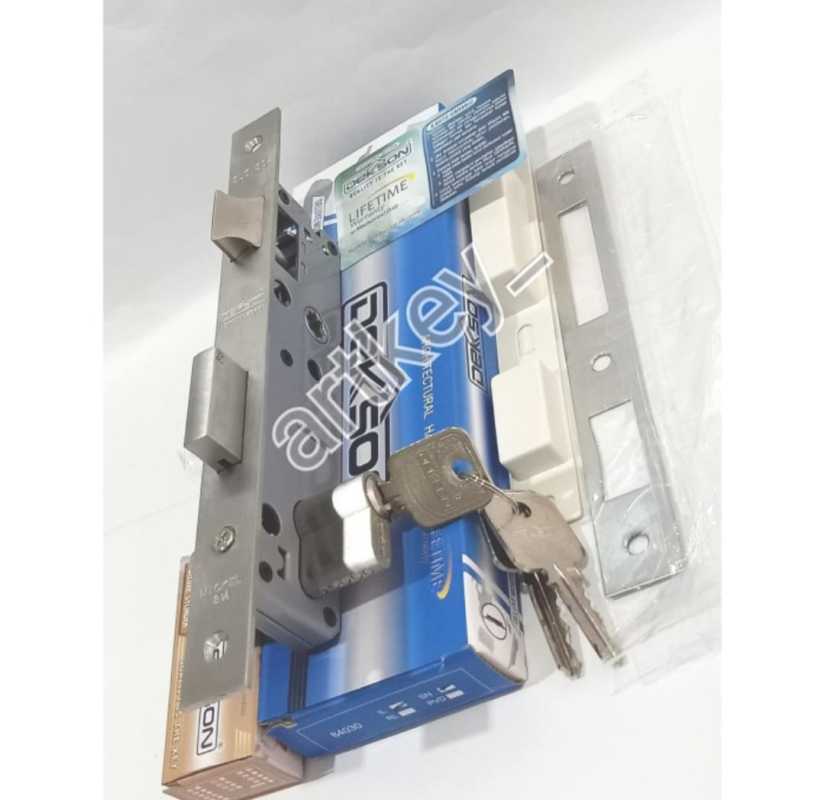Jual Mortise Lock Komplit Set Dekson With Silinder Dl 65 Mm Il Dl 84030 ...