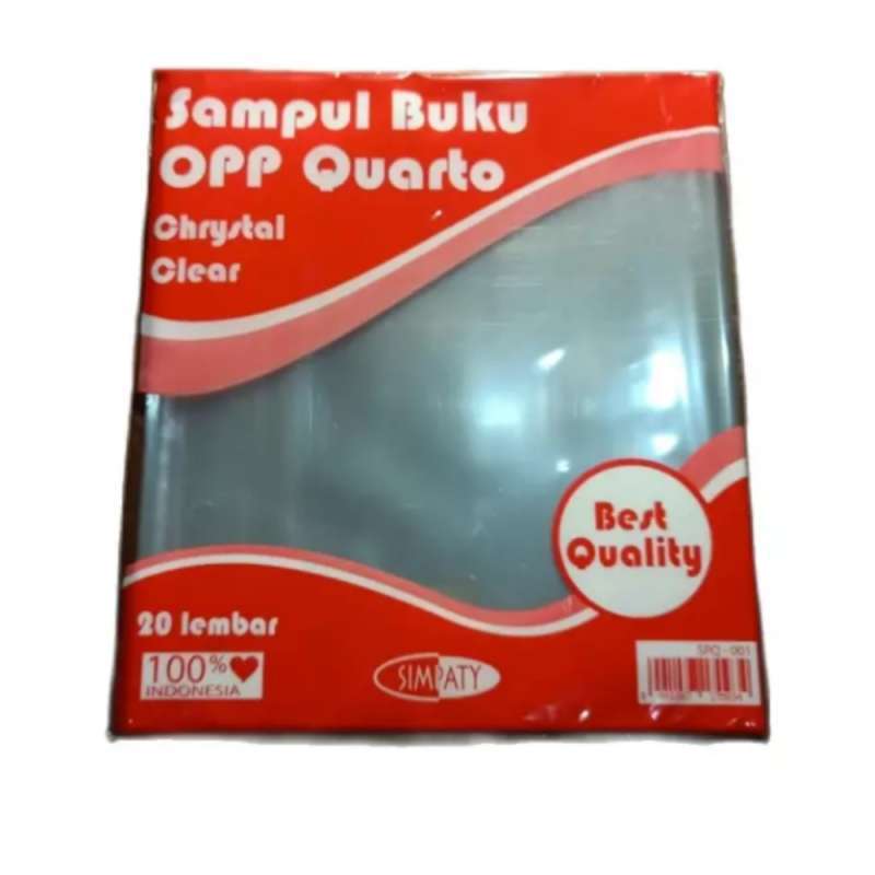 Promo Sampul Buku Plastik Opp Ukuran Kwarto Model Lem Isi 20 Tebal Dan
