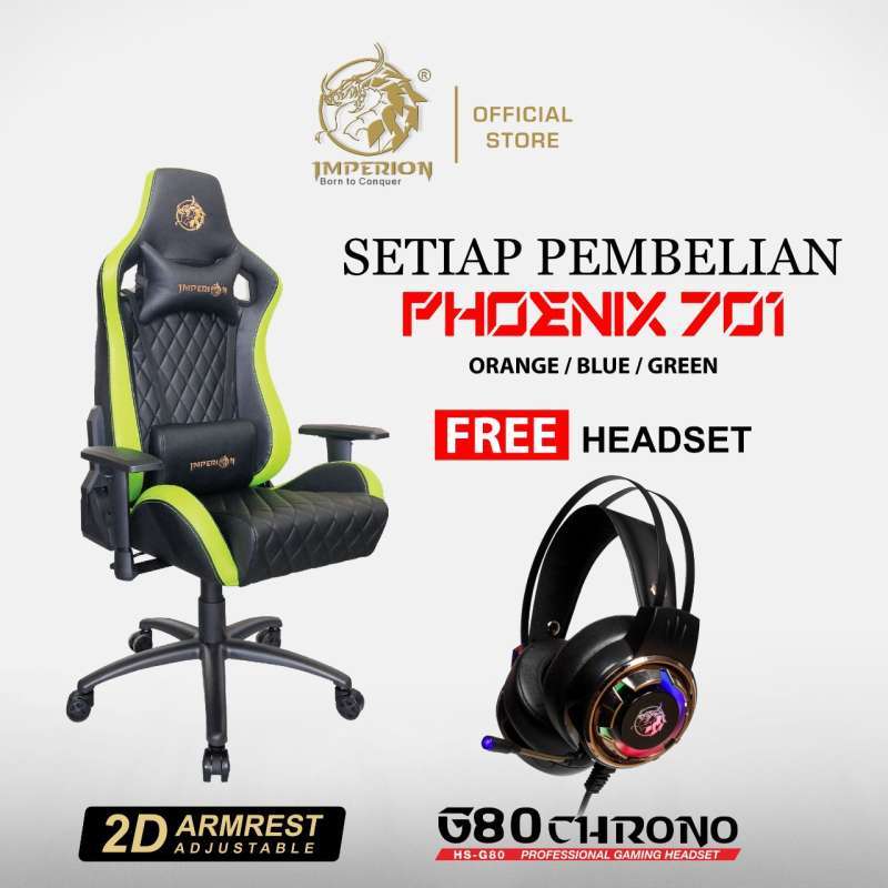 Promo Kursi Gaming Imperion Phoenix 701 Professional Gaming Chair Hijau ...