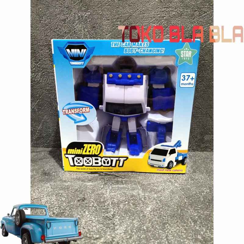 Jual Mainan Tobot Mini Deformation Air Craf Series Robot Mini - Biru di ...