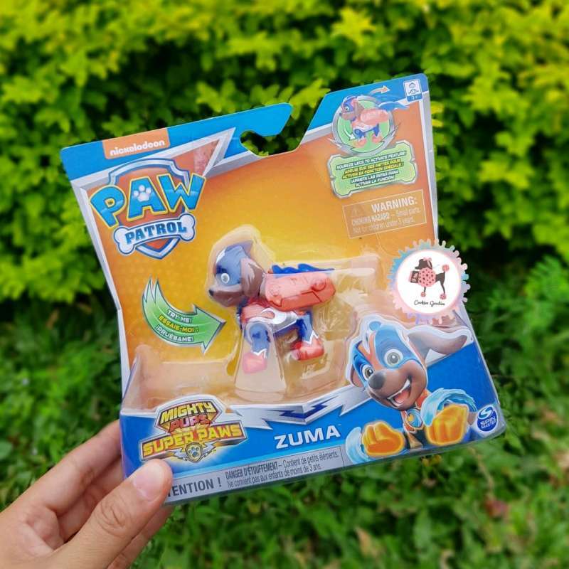 Jual Paw Patrol Mighty Pups Zuma Figure With Transforming Backpack Di