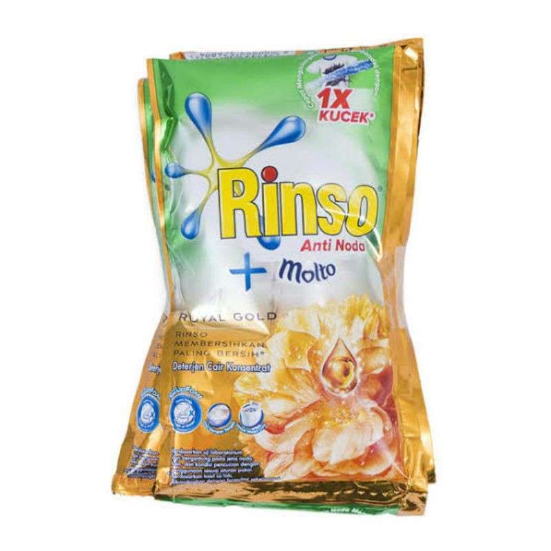Promo RINSO Molto Royal Gold Deterjen Cair Sachet (40 ML / 6 Pcs ...