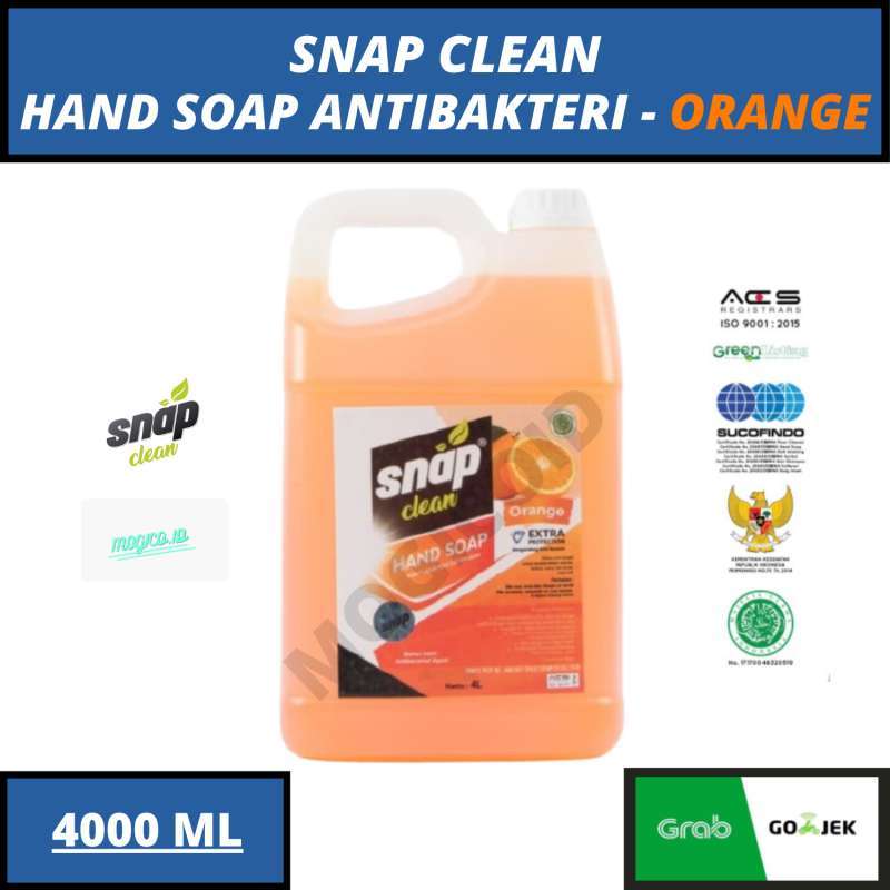 Jual Snap Clean Hand Soap Anti Bakteri Sabun Cuci Tangan 4 Liter ...