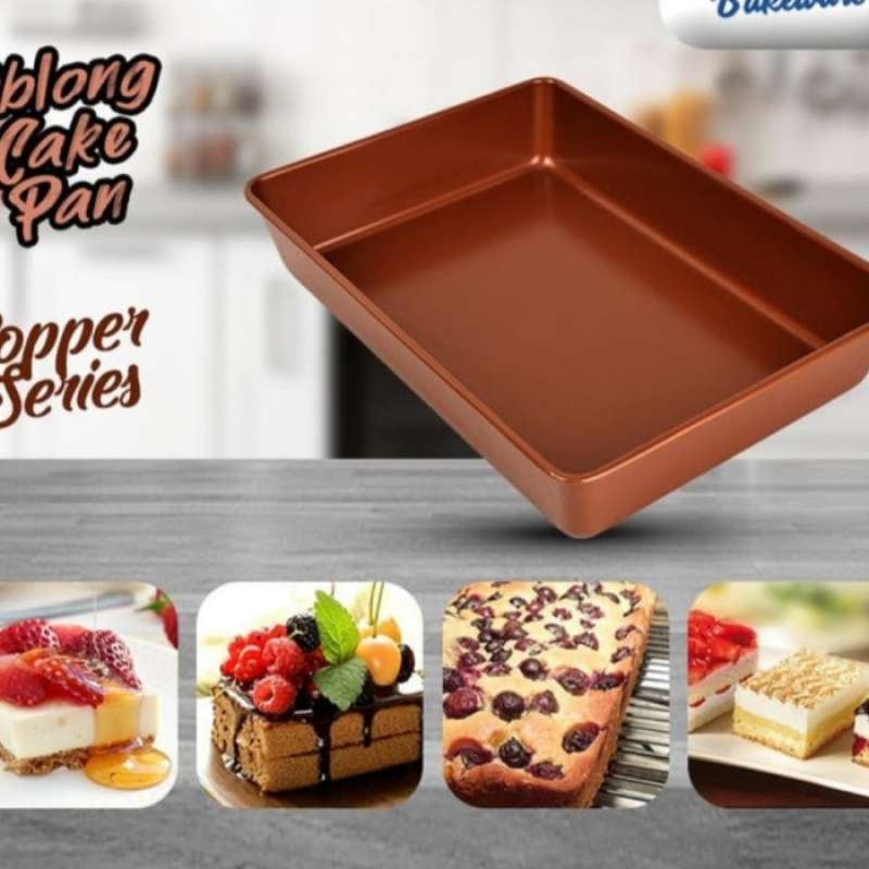Jual LOYANG OBLONG CAKE PULL COPER TEBAL 34.5 X 25 x 6 CM (Kode A 008 ...