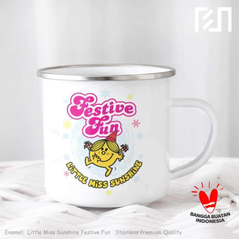 Promo Cangkir Enamel Desain Little Miss Sunshine Festive Fun Diskon 8% ...