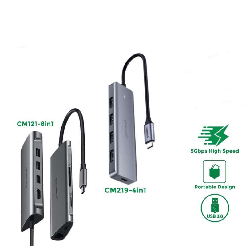 Promo Adapter HUB USB C 4/6/10 in 1 UGREEN CM219 CM195 CM179 Type C ...