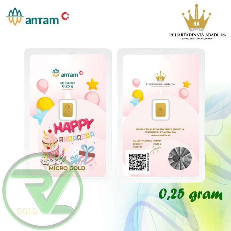 Promo MICRO GOLD ANTAM HARTADINATA ABADI BIRTHDAY CAKE LOGAM MULIA [0 ...