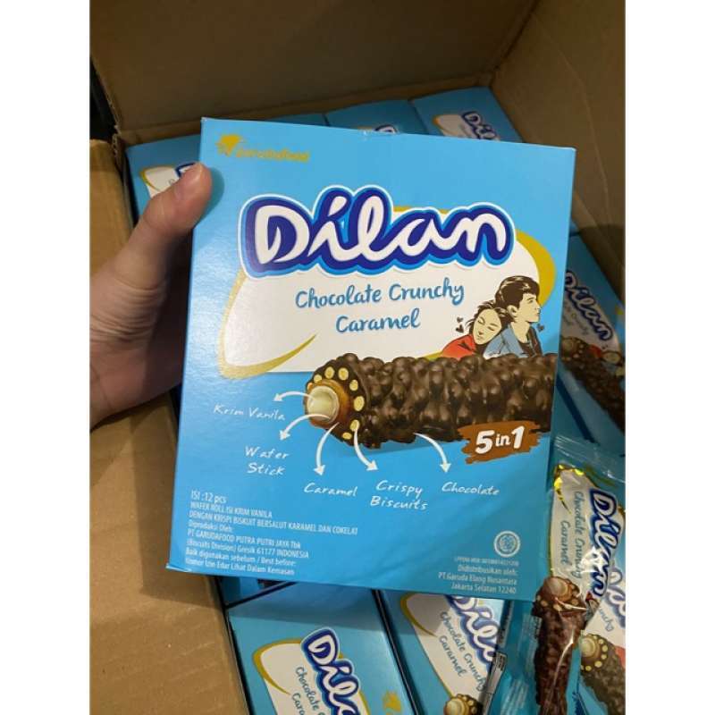 Promo Garuda Food Dilan Chocolate Crunchy Caramel [box]isi 12pcs Diskon ...