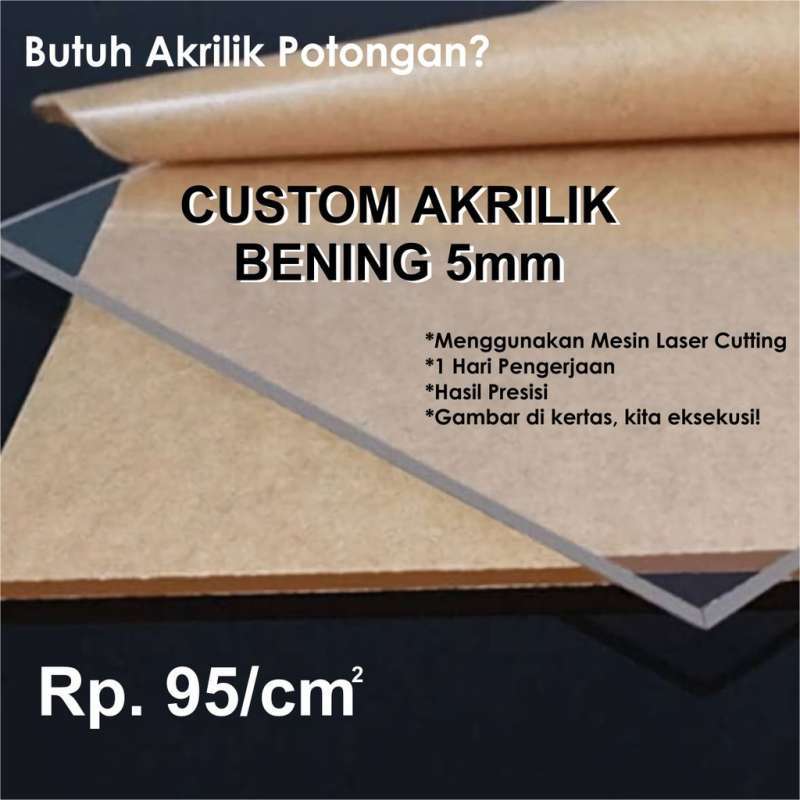 Jual Akrilik Bening 5mm / Clear / Akrilik Lembaran / Jasa Potong ...