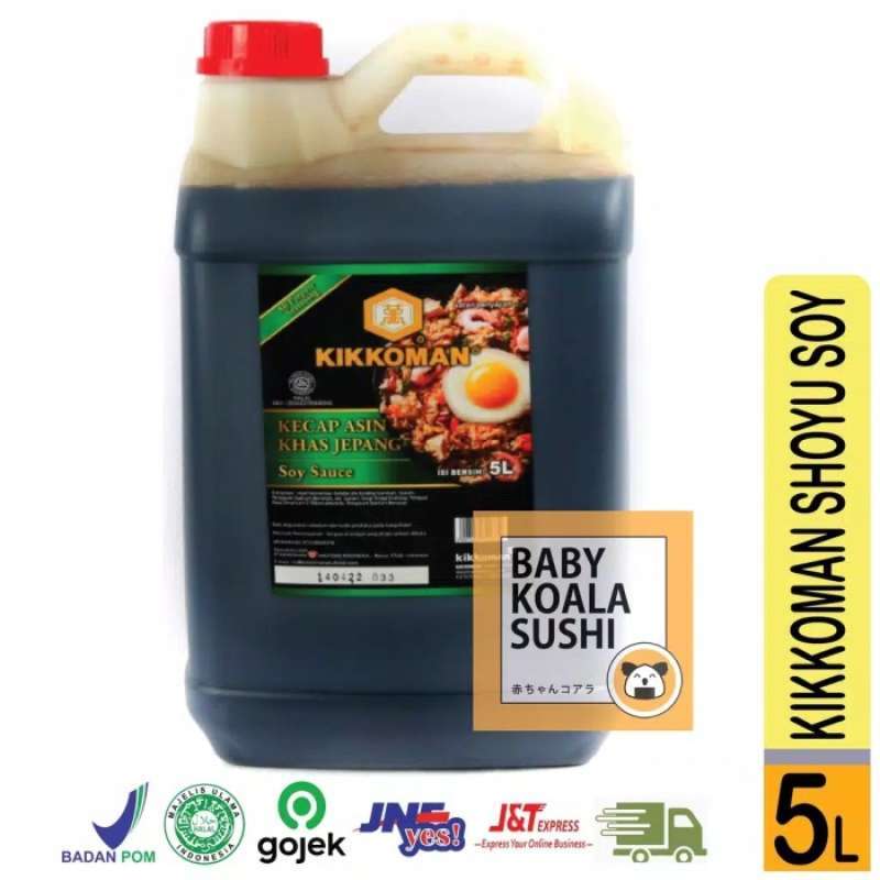 Jual New 5 LITER KIKKOMAN HALAL Shoyu Kecap Asin Ala Jepang Japan Soy ...