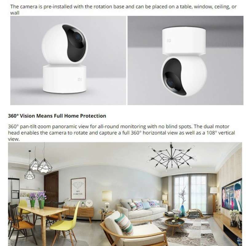 Jual Xiaomi Mi Home Smart Security Camera P Ip Cam Cctv Mjsxj Cm Di Seller Milkyway
