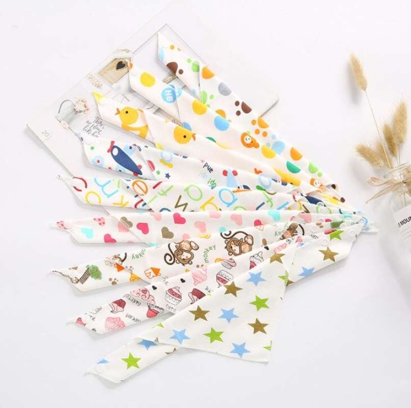 Jual Rb-p34 Celemek Makan Bayi Lucu Slaber Segitiga Baby Bibs Slabber ...