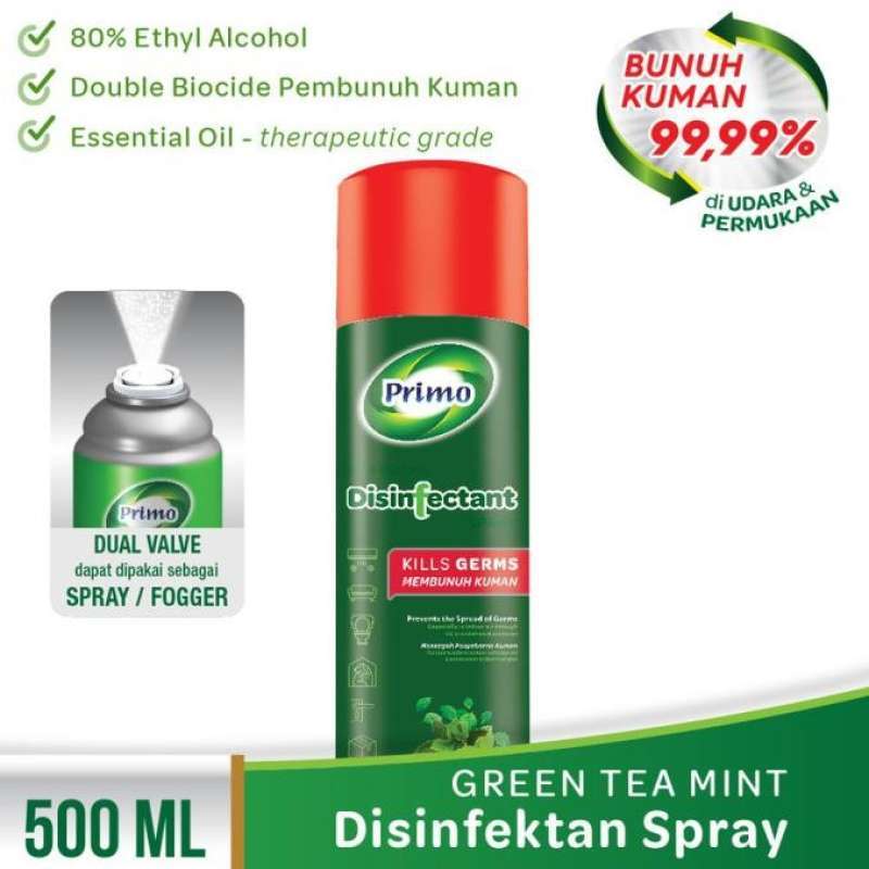 Promo PRIMO Disinfectant Spray Green Tea 500 mL Diskon 26% di Seller ...