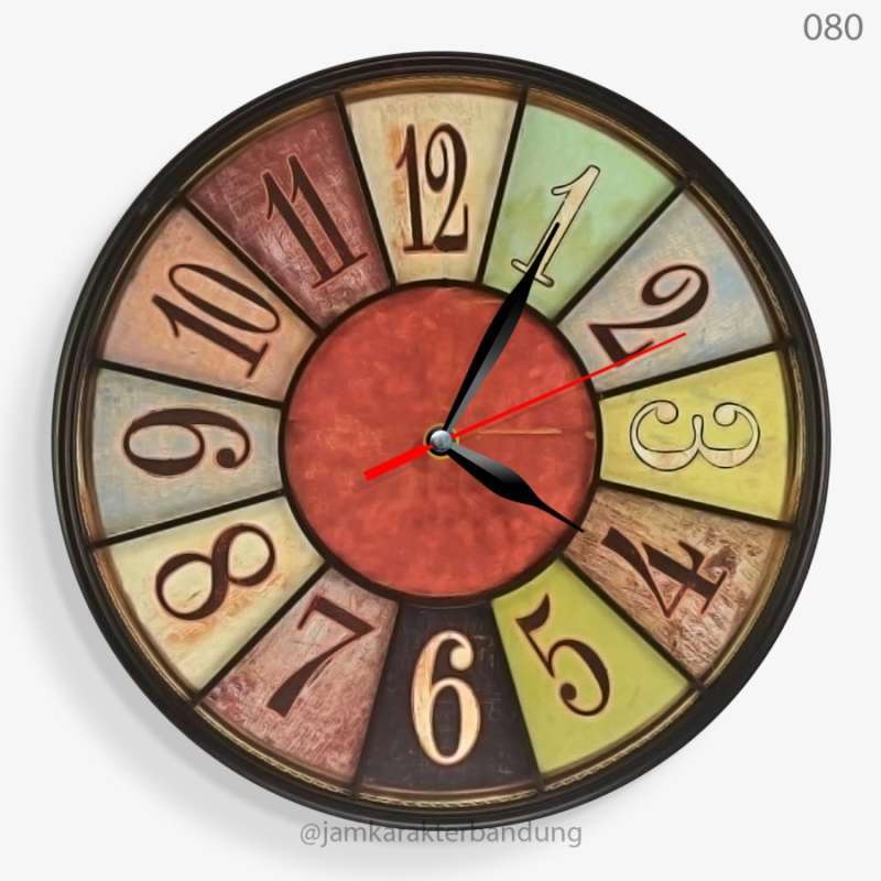 Jual 080 Jam Dinding Unik Keren Vintage Motif Kayu Warna di Seller ...