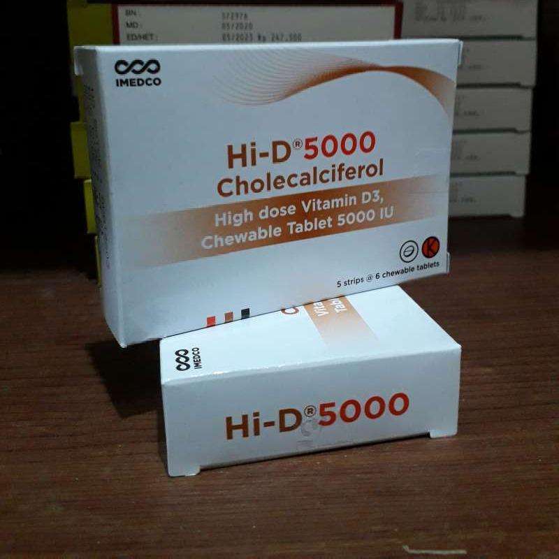 Jual HI-D HI D 5000 IU VITAMIN D DOSIS TINGGI (BOX 30 TABLAT) BY IMEDCO ...