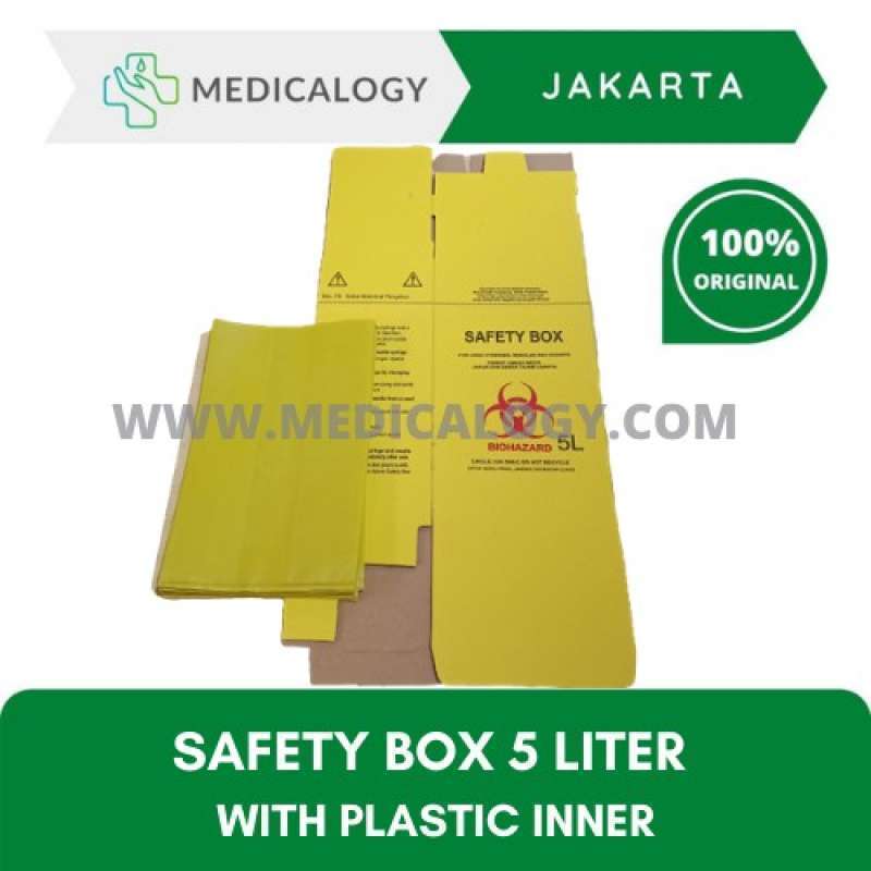 Jual Safety Box 5 Liter With Plastic Inner Box Tempat Sampah Medis ...