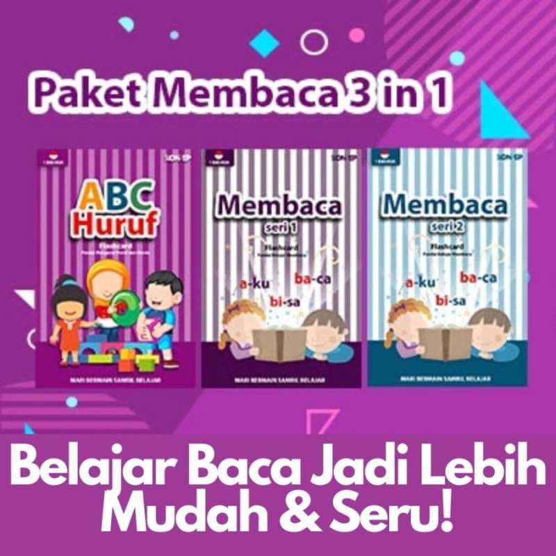 Jual FLASH CARD Membaca Balita Paket Kartu Belajar ABC Huruf Suku Kata ...