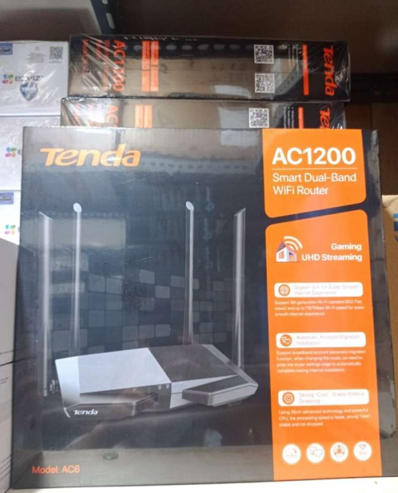 Promo TENDA AC6 AC1200 Smart Dual-Band Wi-Fi Wireless N Router versi 5 ...