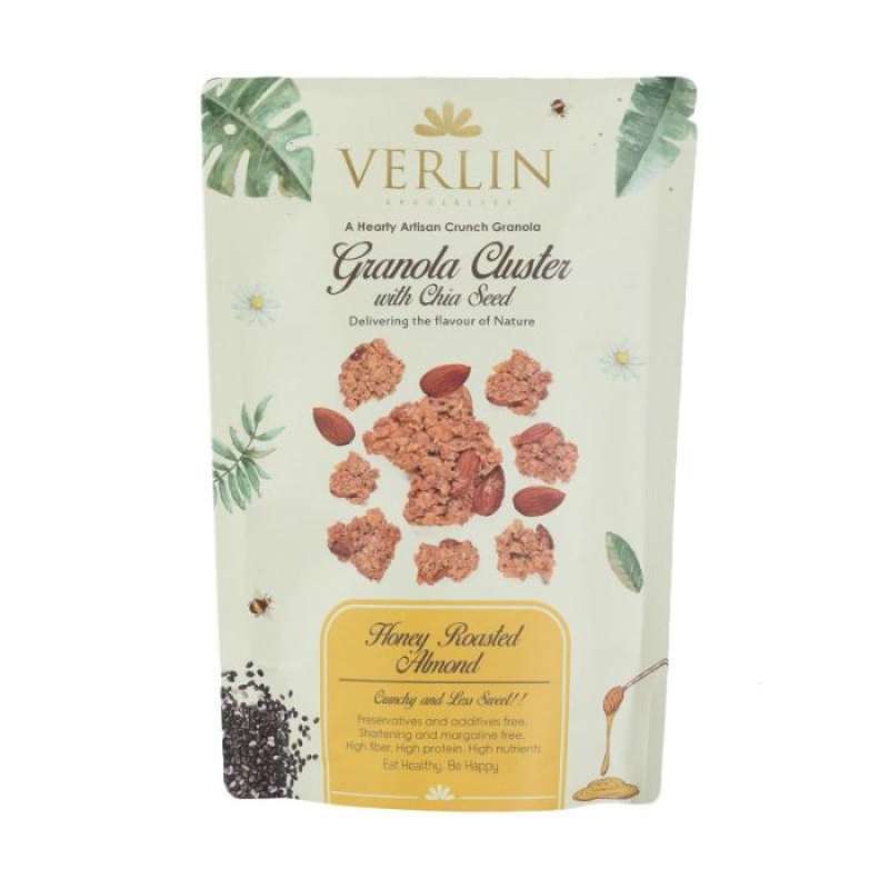 Jual Verlin Granola Cluster Honey Roasted Almond [150 G] Di Seller ...