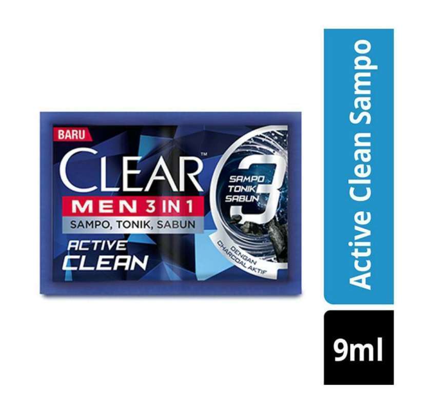 Jual Clear Men 3-in-1 Active Clean 9ml x12s di Seller TokoJosephineS ...