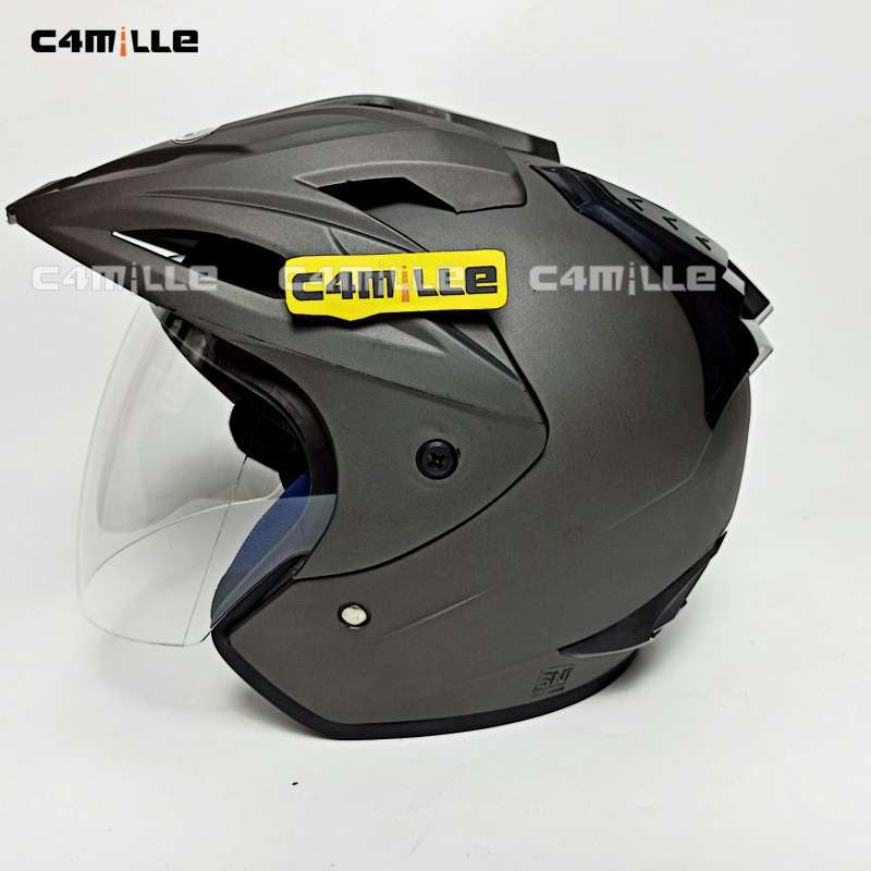 Jual HELM GODZILLA SOLID GREY DOFF HALF FACE MURAH SNI SATU KACA di ...