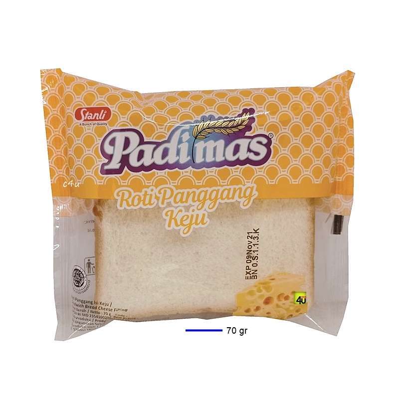 Jual Padi Mas - Roti Panggang Isi Cream KEJU - 65g di Seller cemilan4u ...