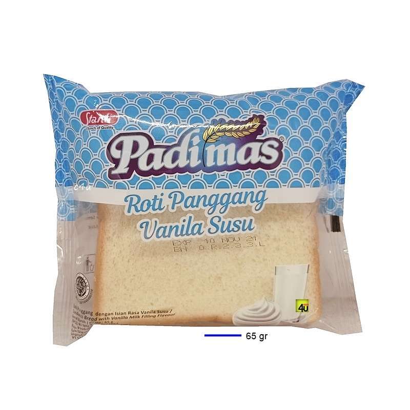 Jual Padi Mas - Roti Panggang Isi Cream VANILA - 65g di Seller ...