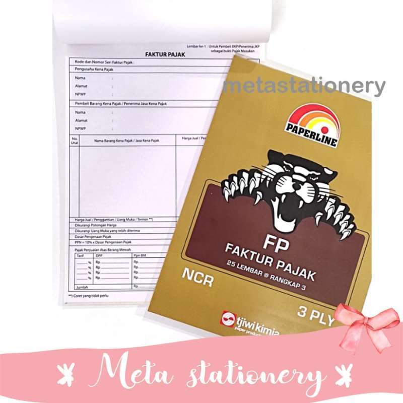 Jual Buku Faktur Pajak 3 PLY Paperline di Seller Meta Stationery ...