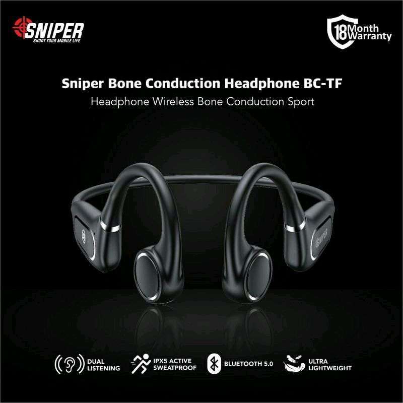 Promo Sniper Bone Conduction Headset Headphone Wireless Sport Bc Tf ...