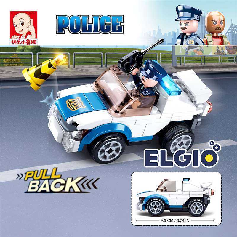 Jual Sluban Bricks Mobil Polisi Pull Back Police Patrol Car M38 B0824 ...