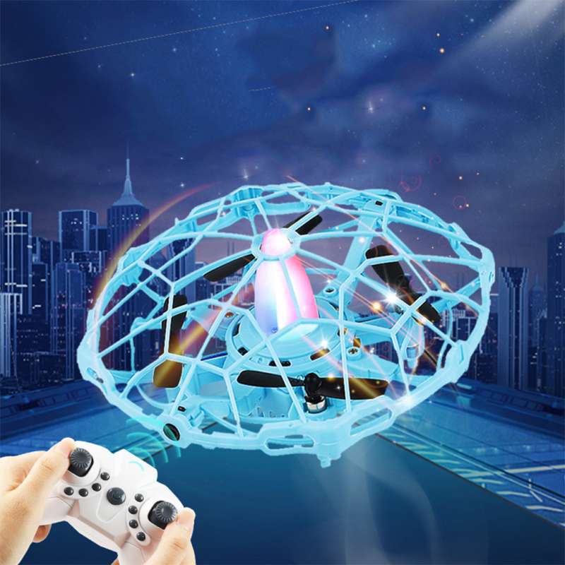 Promo Smart UFO Aircraft for Kids Flying Toys RC Hand Control Blue ...