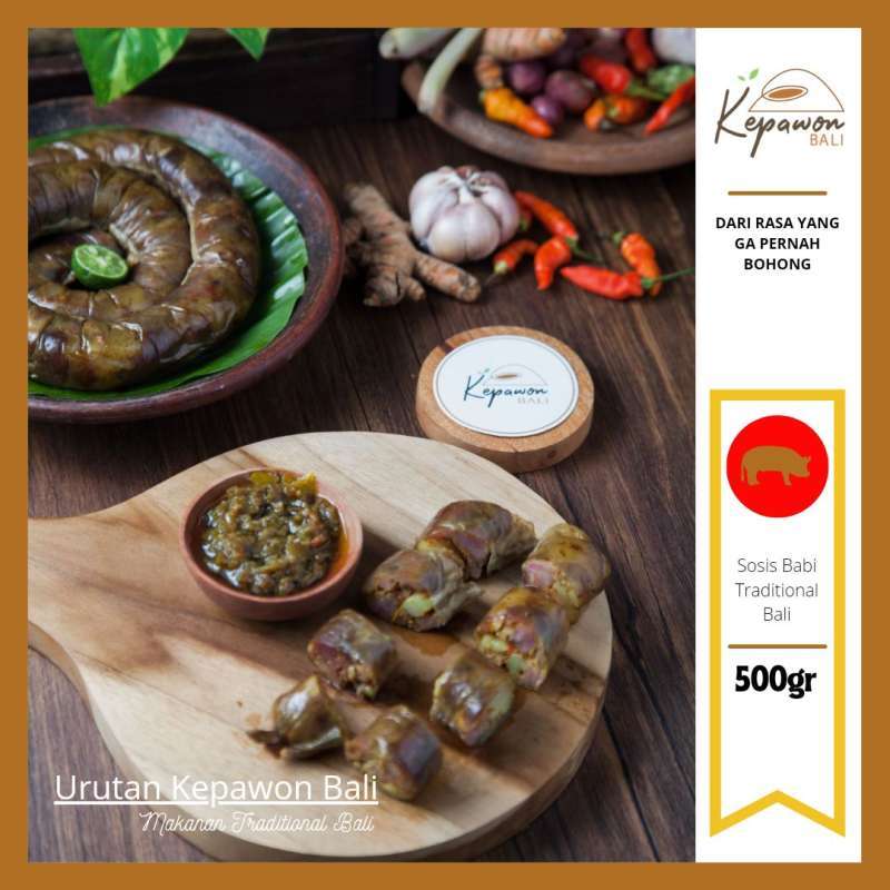 Promo URUTAN / SOSIS BABI ASAP KEPAWON BALI PREMIUM - 500gr (MAKANAN ...